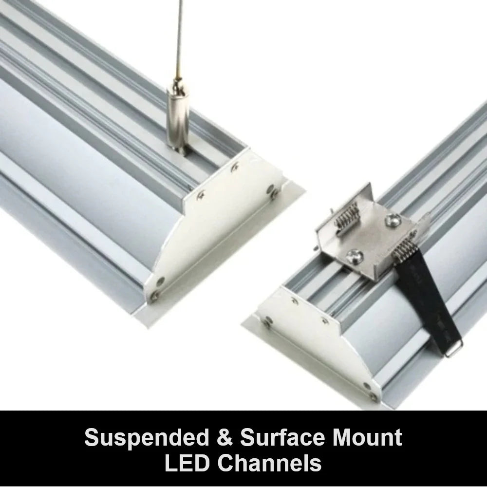Suspended and Surface Mount Aluminum LED Channels – Gekpower-Canada