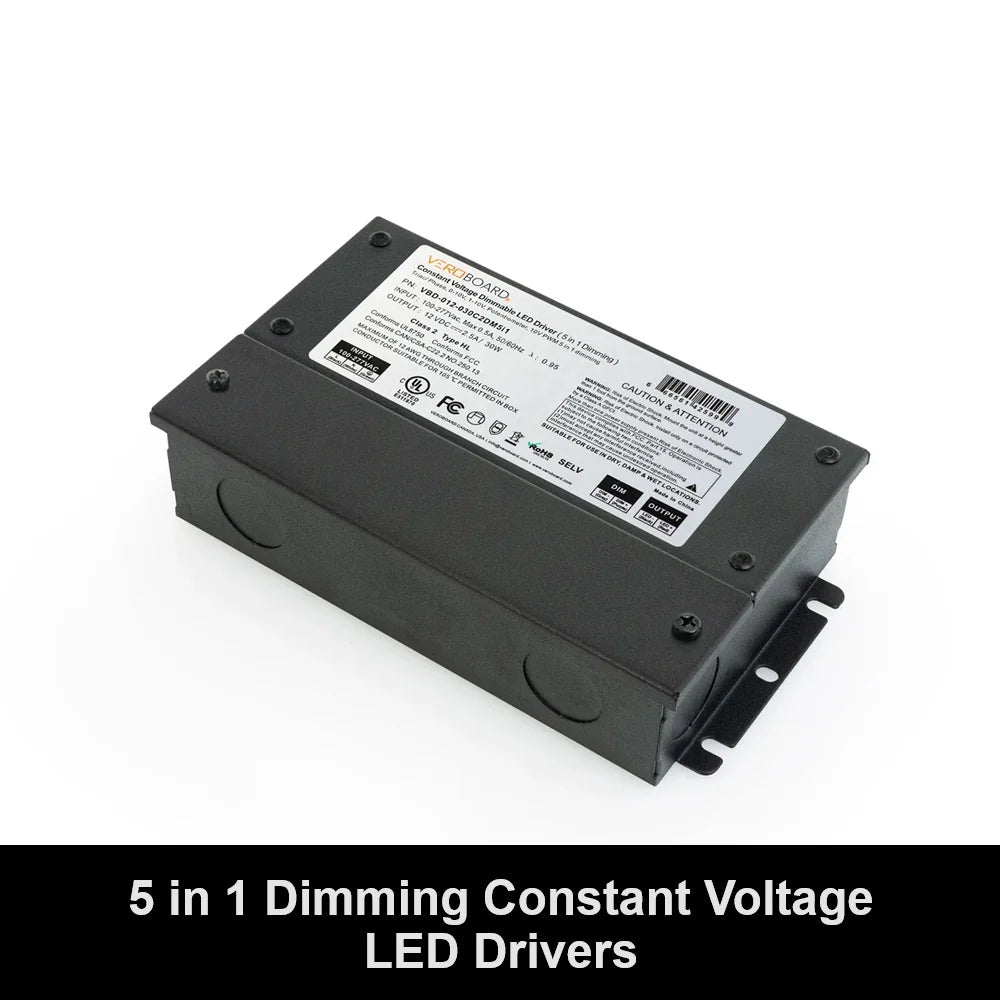 5in1 Dimming-Trica/Phase/MLV/ELV/0-10V Constant Voltage LED Drivers ...