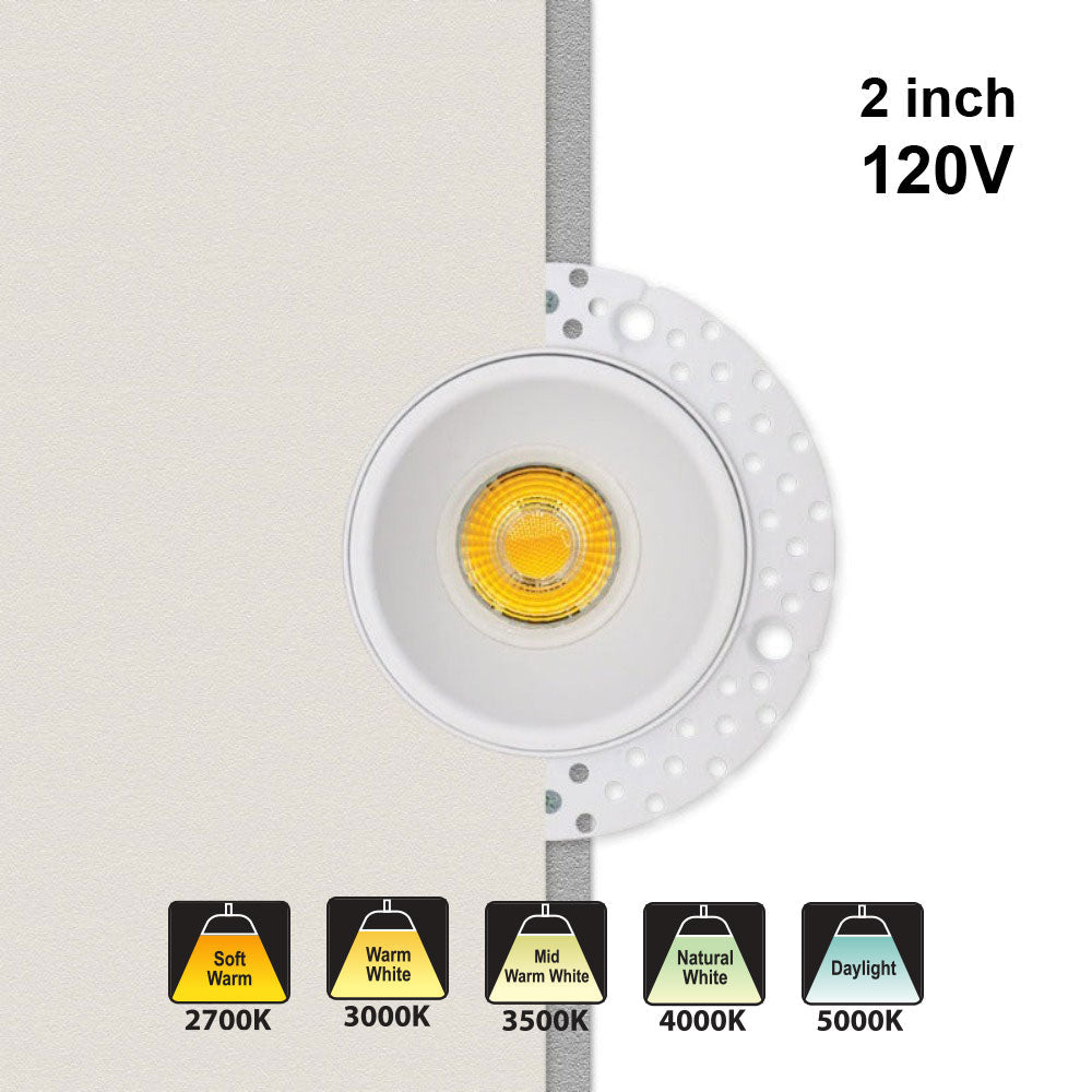 2 inch Round Trimless LED Downlight / Ceiling Light – Gekpower-Canada