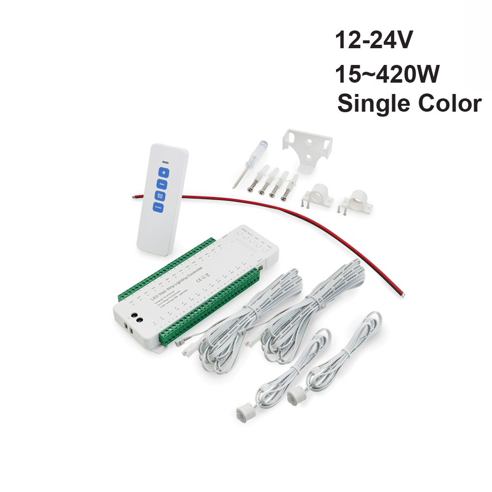 28 Steps LED Stair Controller with Dual PIR Motion Sensor – Gekpower-Canada